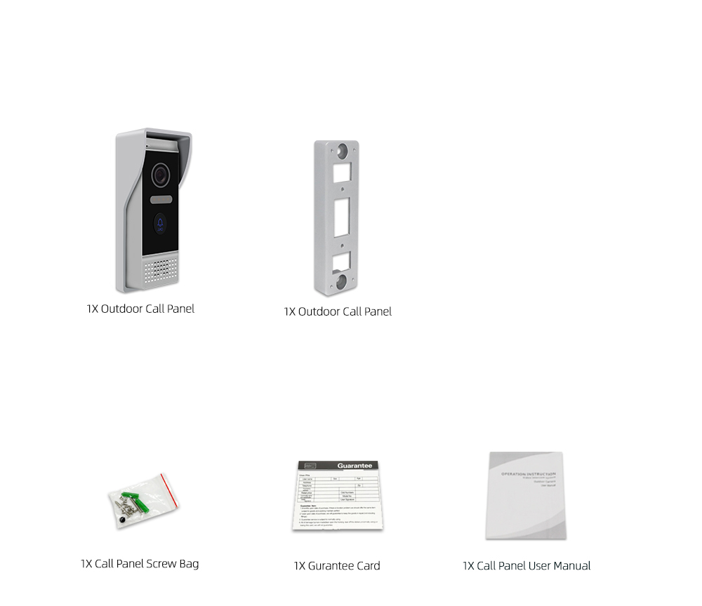 2-Wired Video Intercom Video Door Phone Entrance Doorbell Panel ...